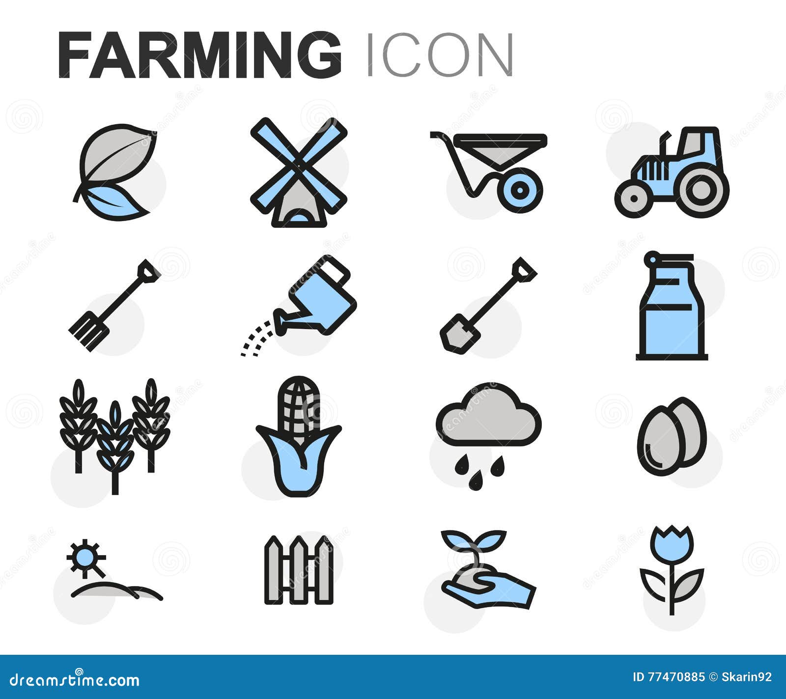 Farming Icons Set Vector Illustration. Contains Such Icon As ...