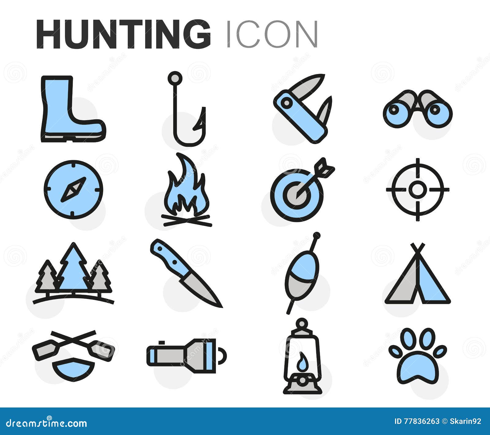 Set Line Hunting Horn, Viking Horned Helmet, Magic Rune And Wooden ...