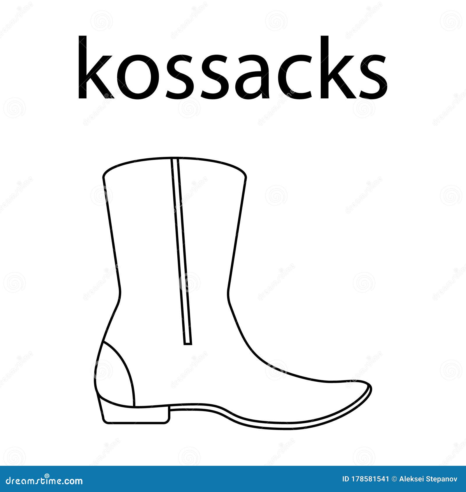 Vector Flat Line Icon of Woomen Designer Style Kossacks Shoes Stock ...