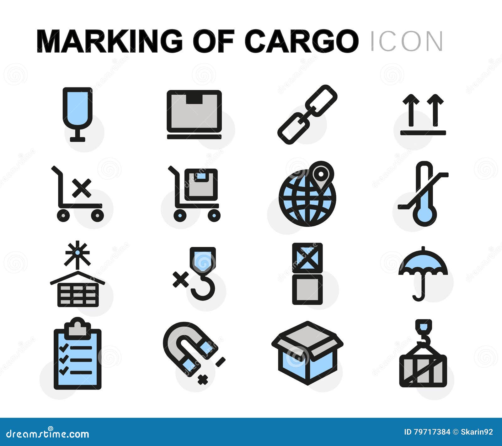 Cargo Marking Set Vector Illustration | CartoonDealer.com #22699278