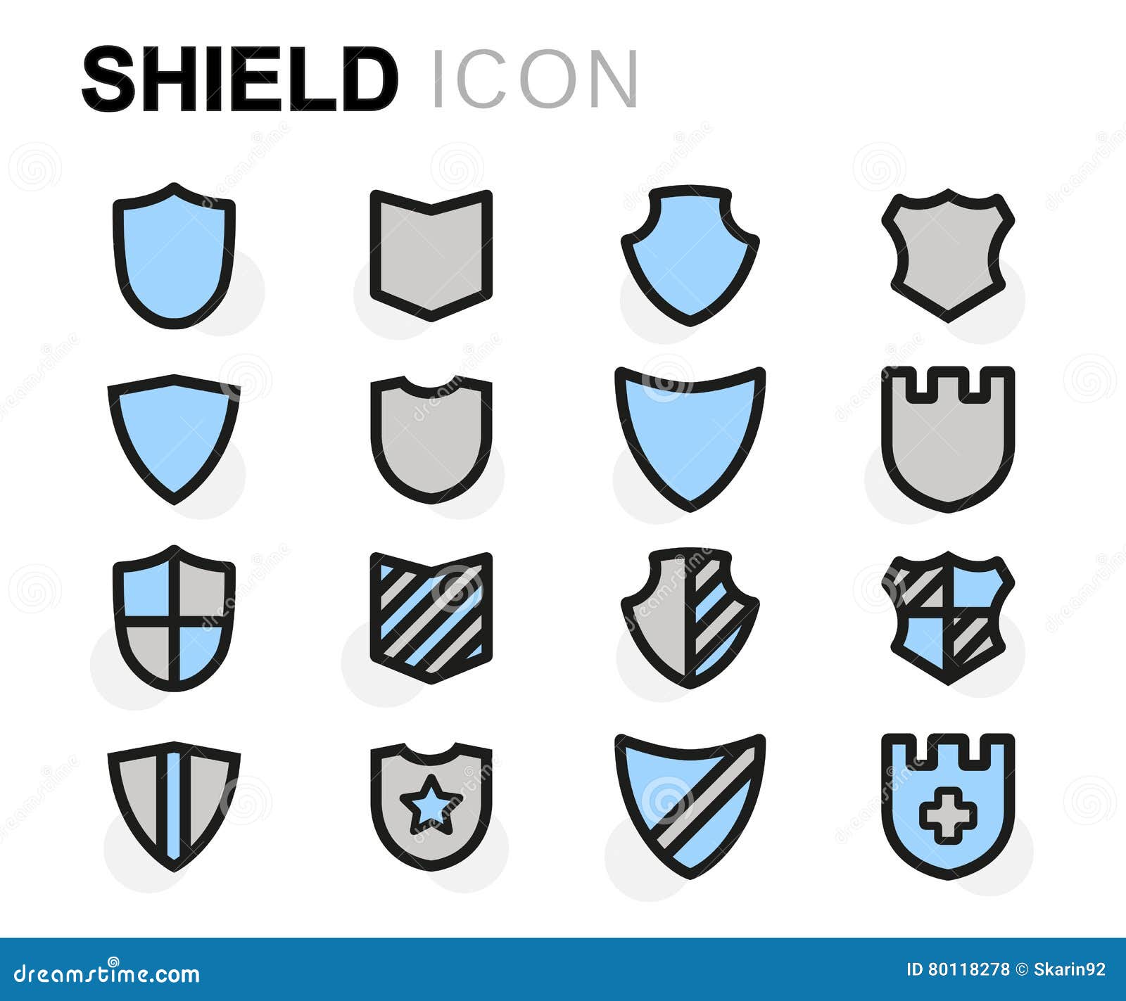 Line Shield Icon Vector Collage | CartoonDealer.com #214440903