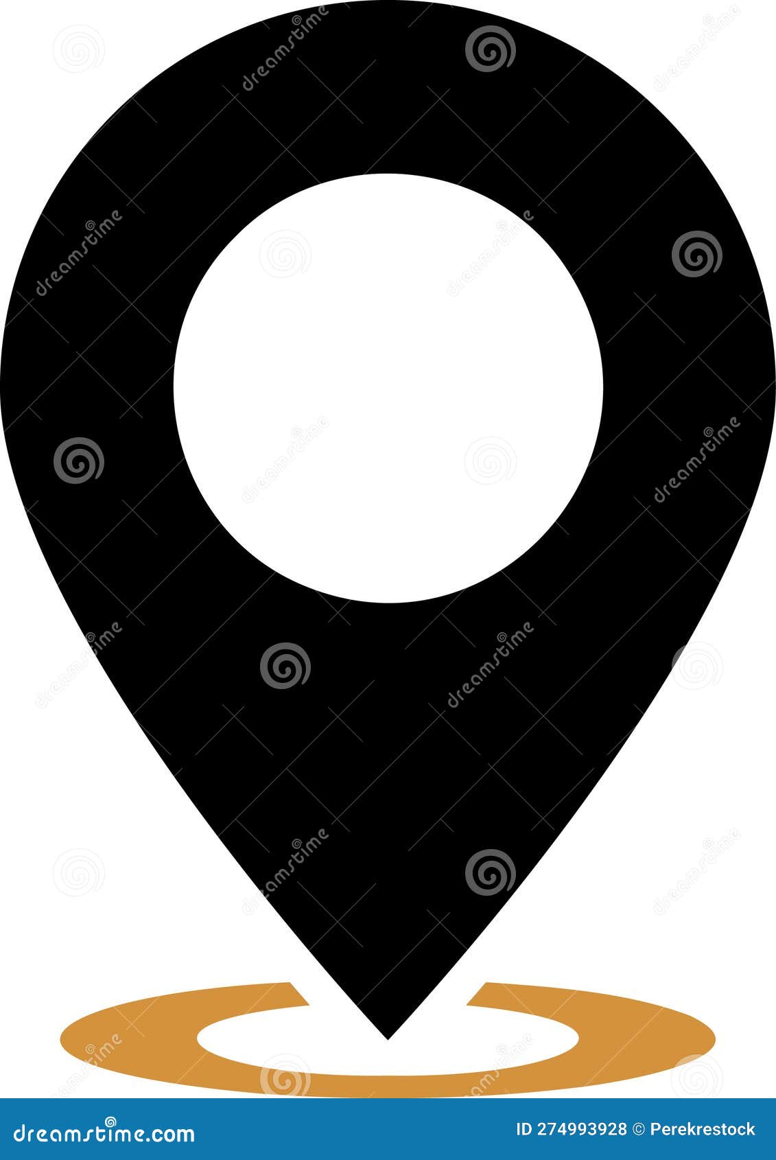 Vector Flat Location Pin Icon As a Position Finding Concept Isolated on ...