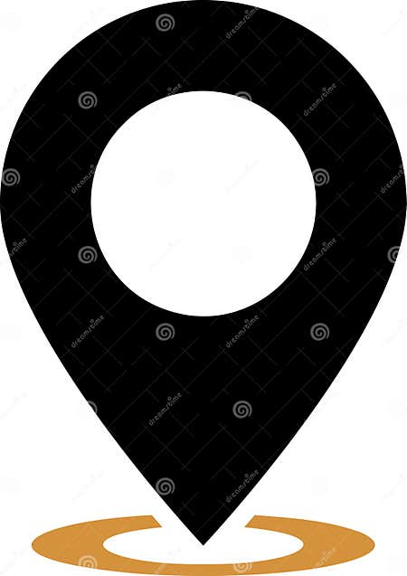Vector Flat Location Pin Icon As a Position Finding Concept Isolated on ...