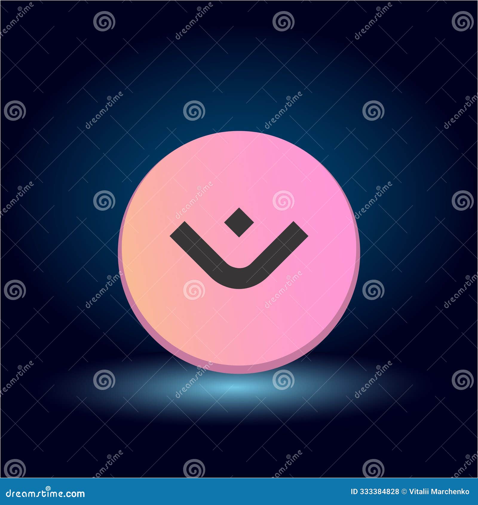 Vector Flat MANTRA OM Token Symbol on Blue Background Editorial Stock ...