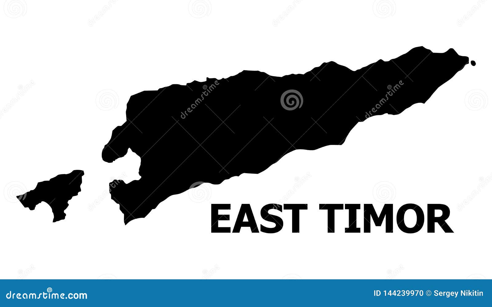 Vector Flat Map of East Timor with Name Stock Vector - Illustration of ...