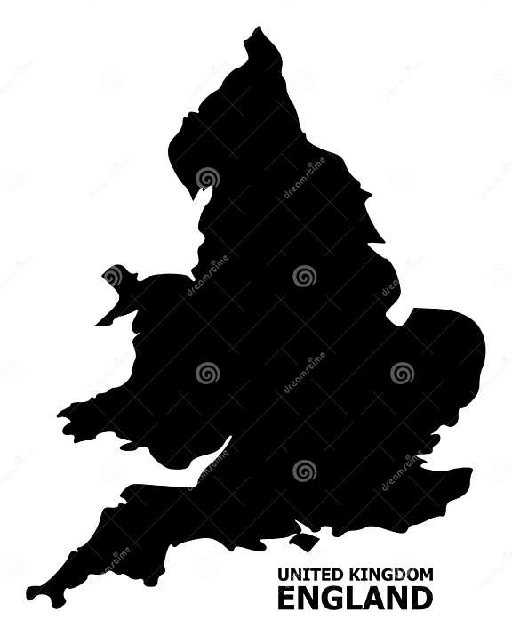 Vector Flat Map of England with Name Stock Vector - Illustration of ...