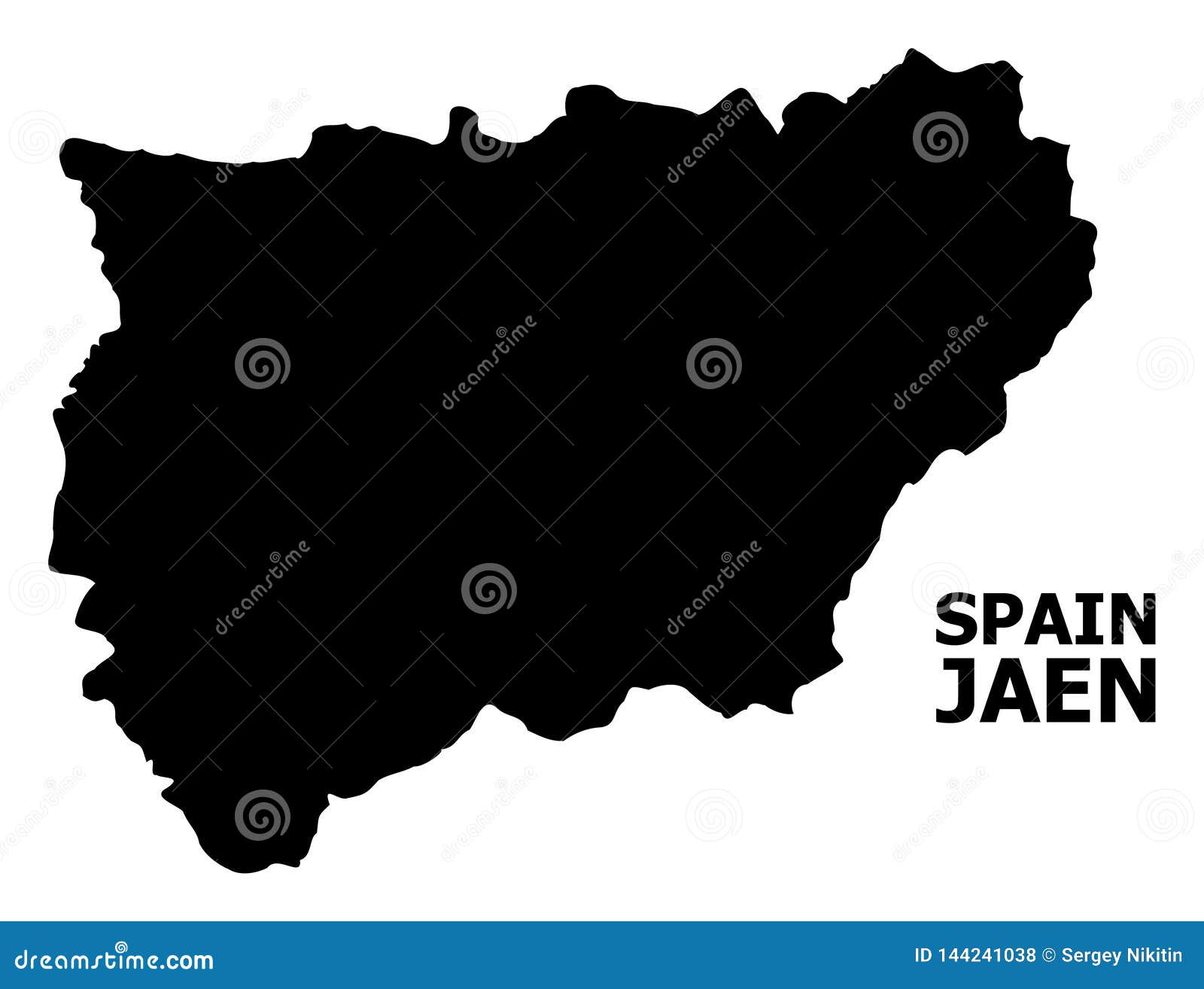 Vector Flat Map of Jaen Spanish Province with Caption Stock Vector ...