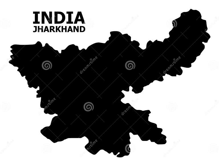 Vector Flat Map of Jharkhand State with Caption Stock Vector ...
