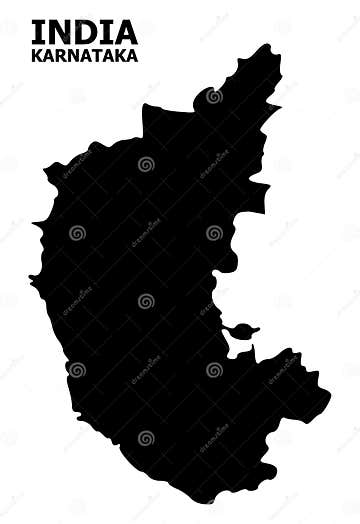 Vector Flat Map of Karnataka State with Name Stock Vector ...