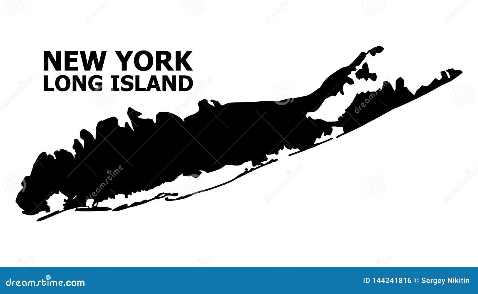 Vector Flat Map of Long Island with Caption Stock Vector - Illustration ... Vector Flat Map of Long Island with Caption Stock Vector - Illustration ...