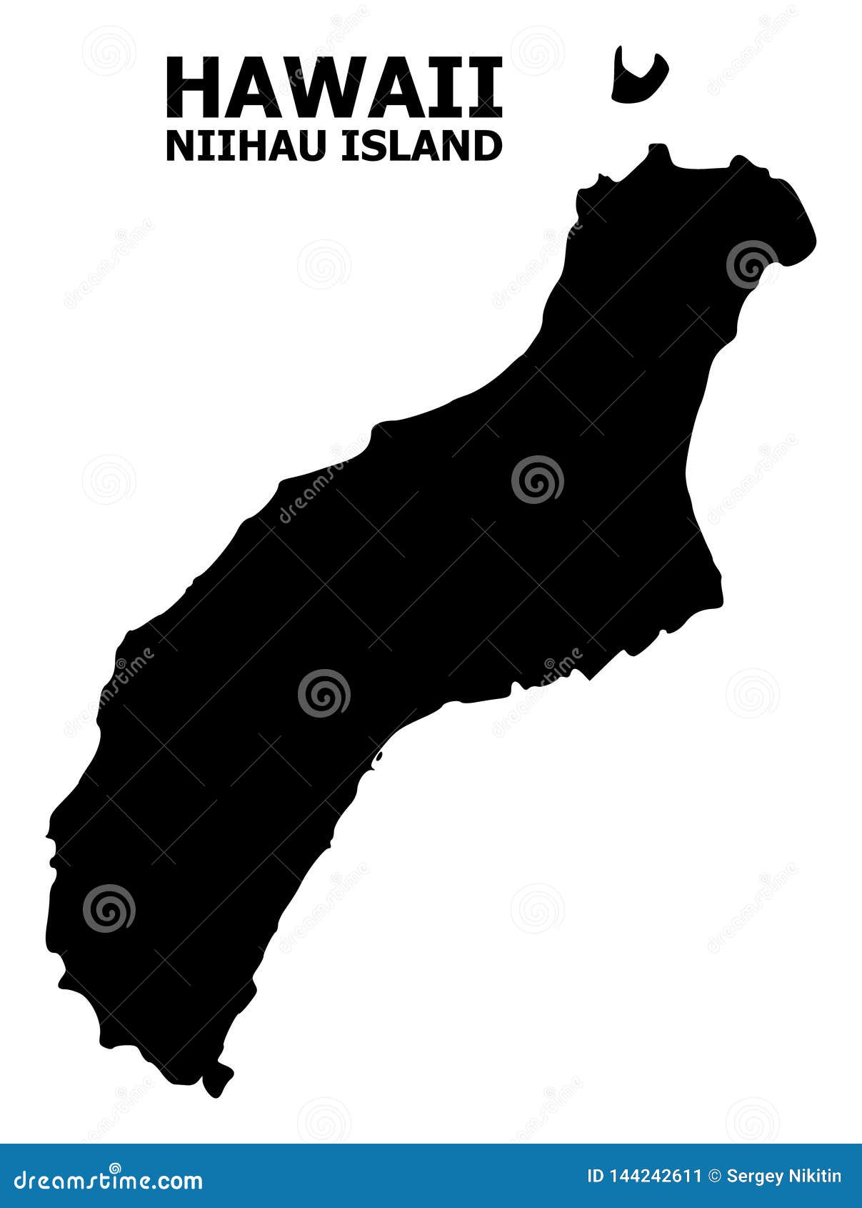 Vector Flat Map of Niihau Island with Caption Stock Vector ... Vector Flat Map of Niihau Island with Caption Stock Vector ...
