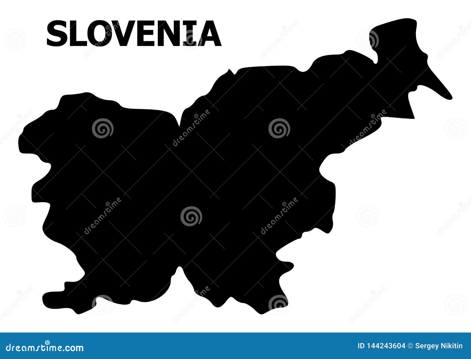 Vector Flat Map of Slovenia with Name Stock Vector - Illustration of ...
