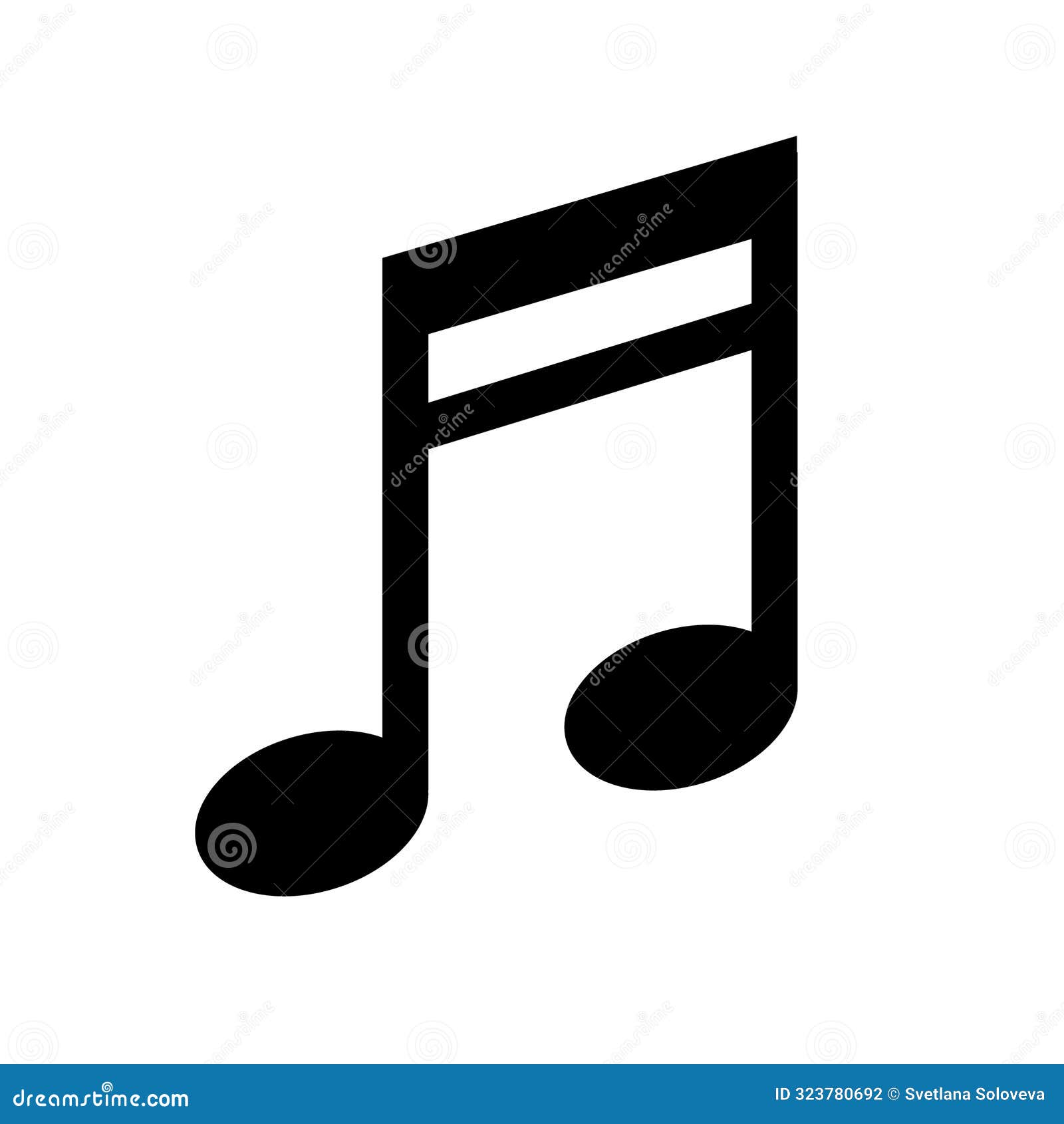 Vector flat music note stock vector. Illustration of sheet - 323780692
