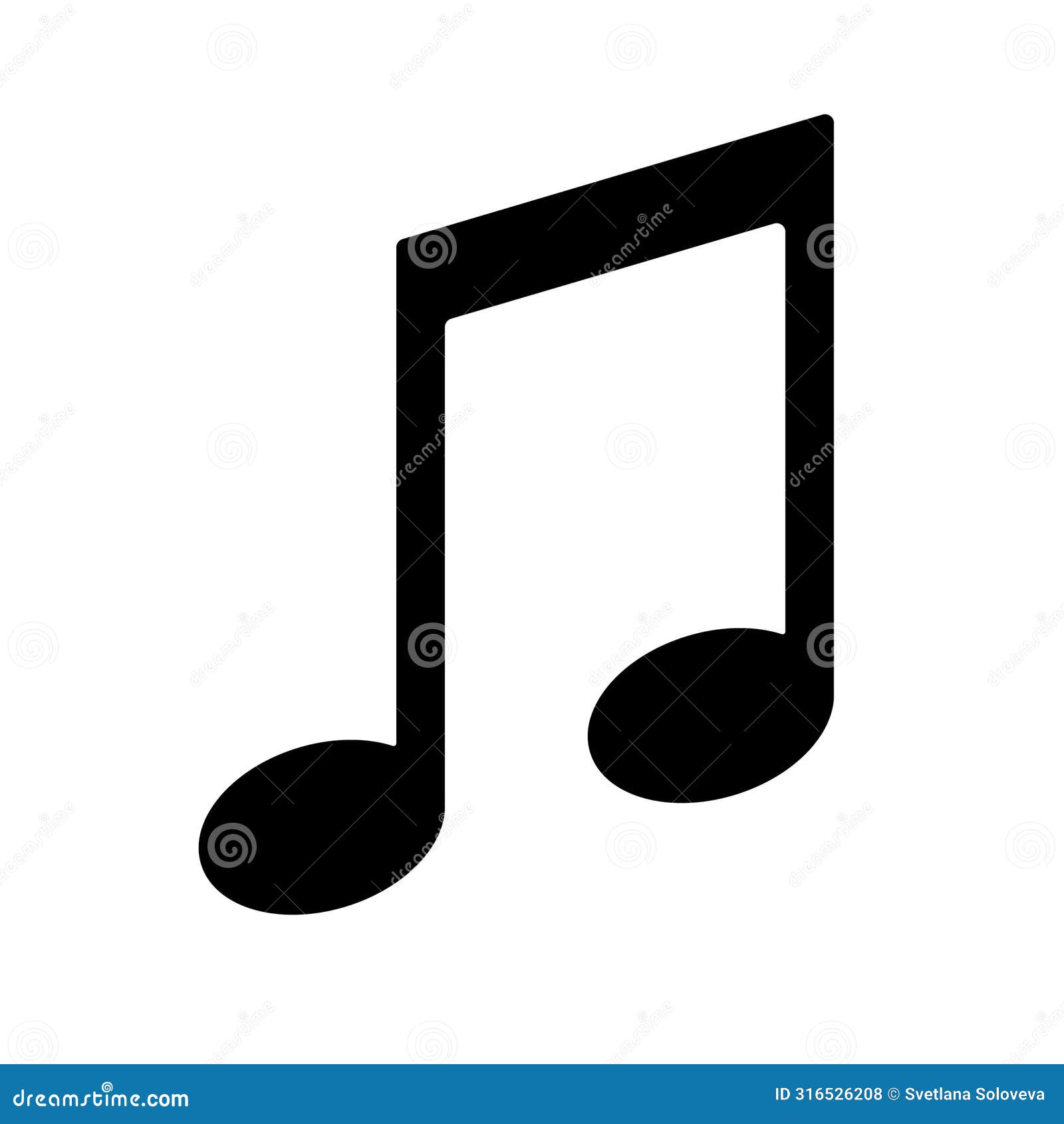 Vector flat music note stock vector. Illustration of sheet - 316526208