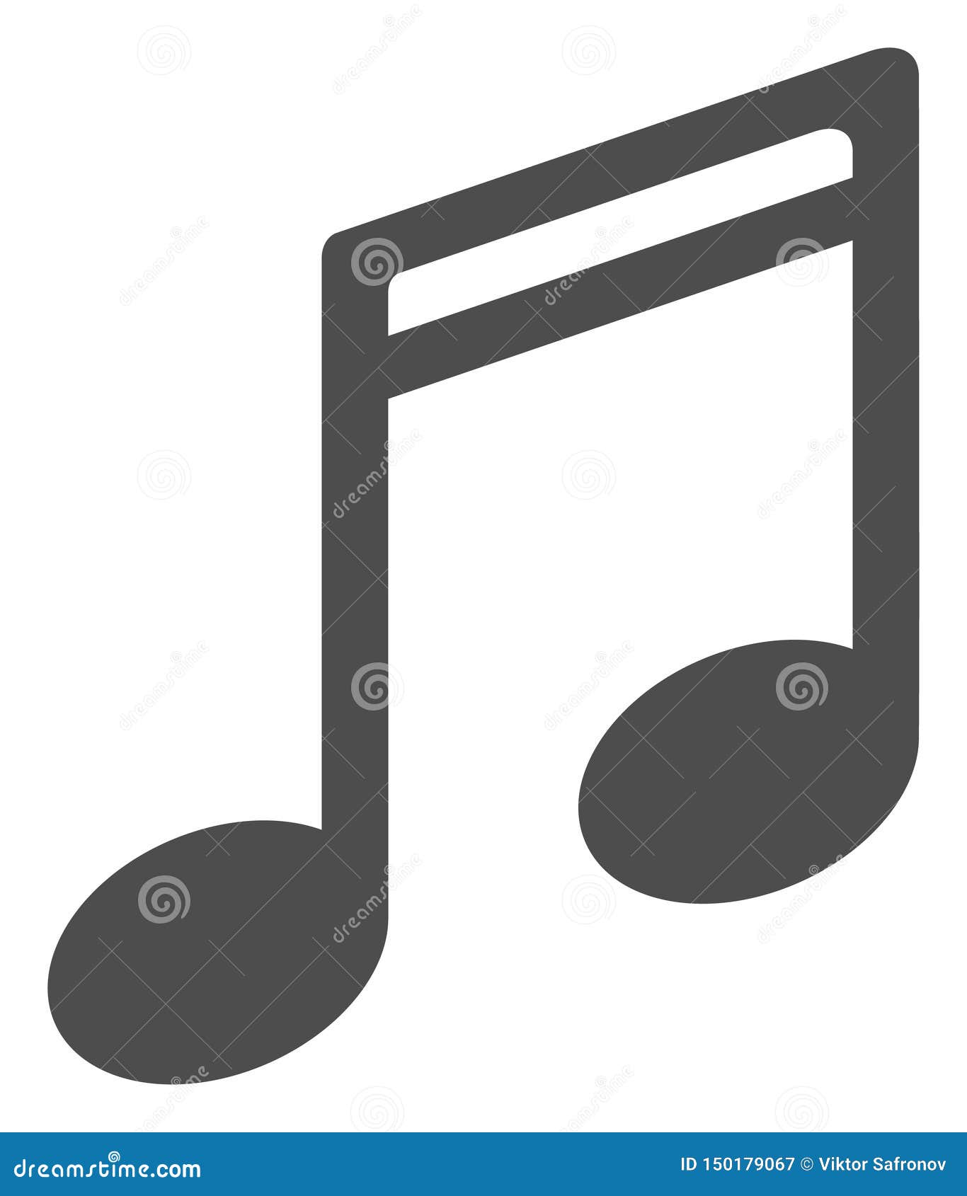 Vector Flat Music Notes Icon Stock Vector - Illustration of music ...