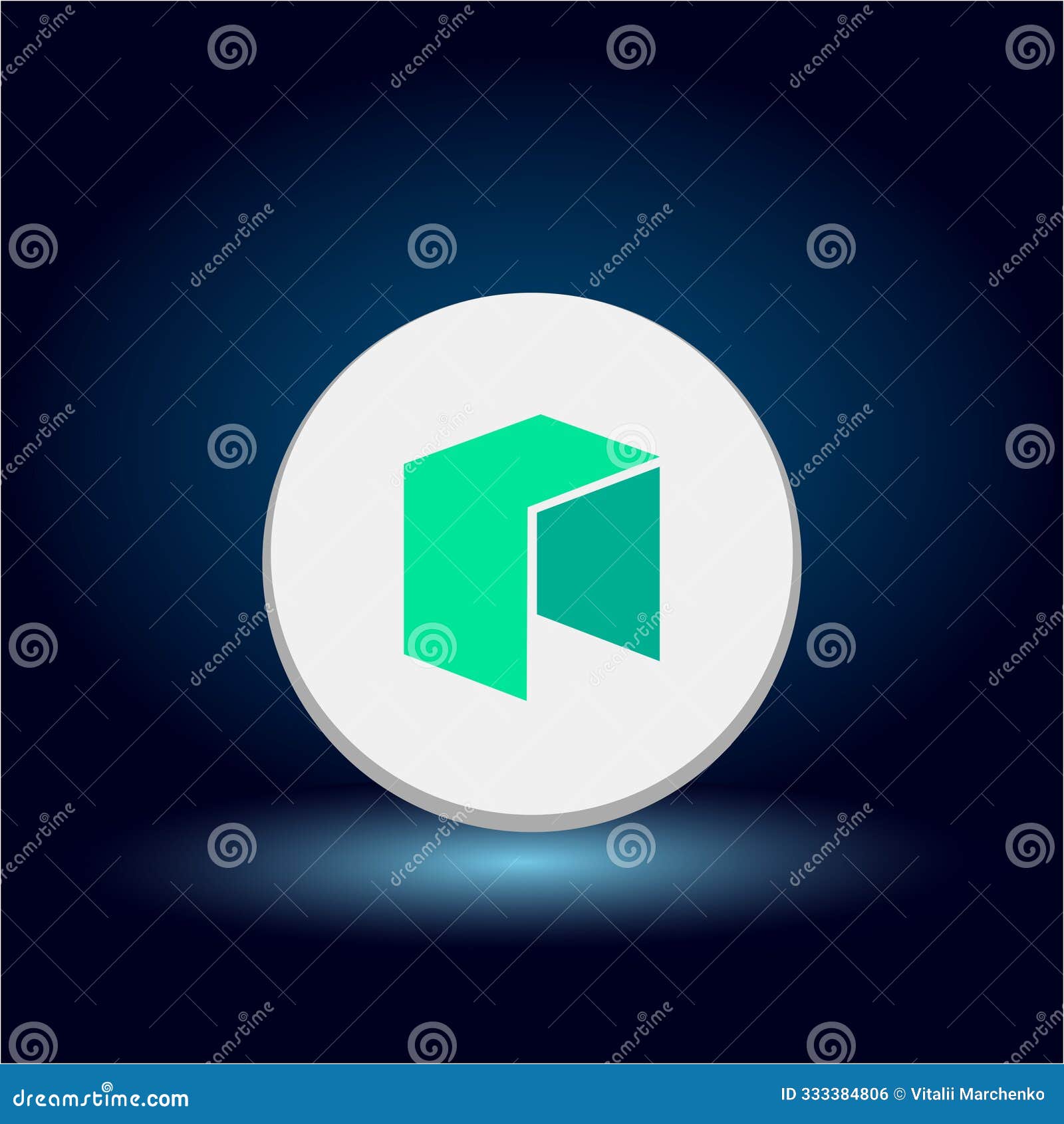 Vector Flat Neo Token Symbol on Blue Background Editorial Photo ...