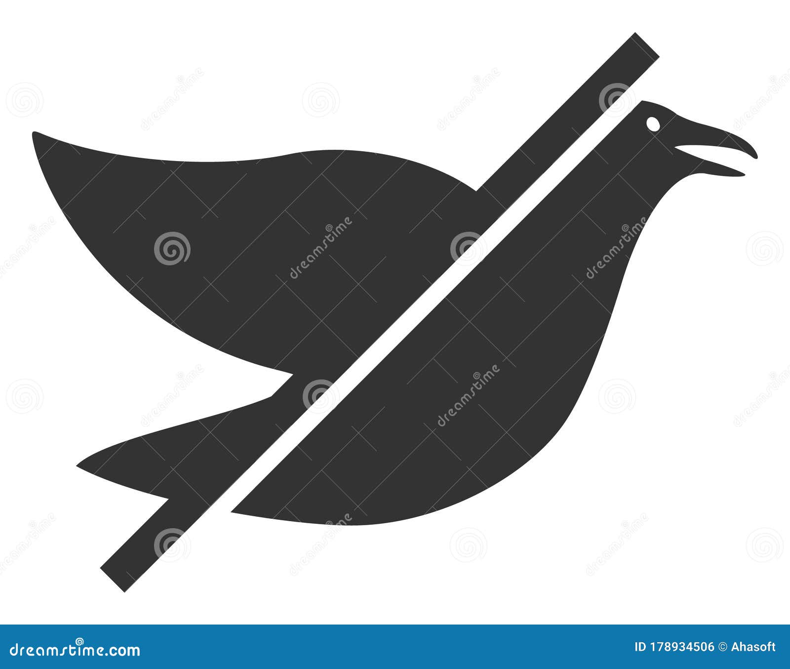 Vector Flat No Bird Icon stock vector. Illustration of vector - 178934506