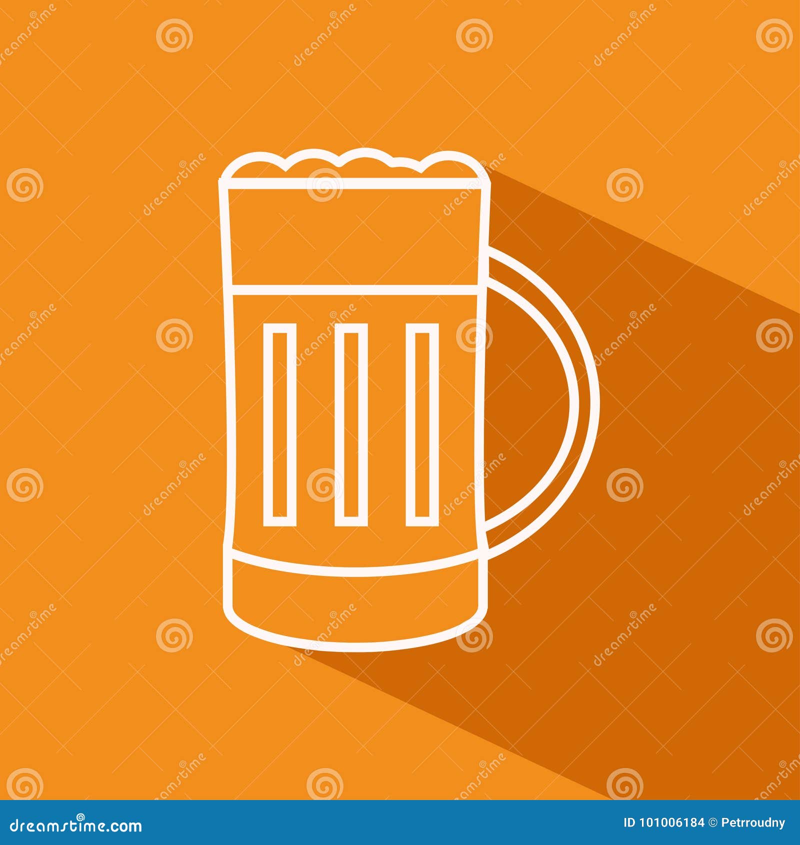 Outline Pint Tankards Set Of Frothy Four Beers Stock Image ...