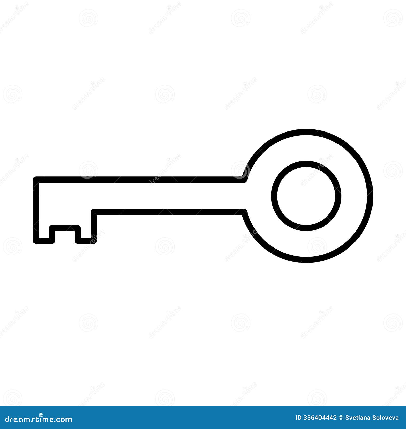 Vector flat outline key stock illustration. Illustration of access ...