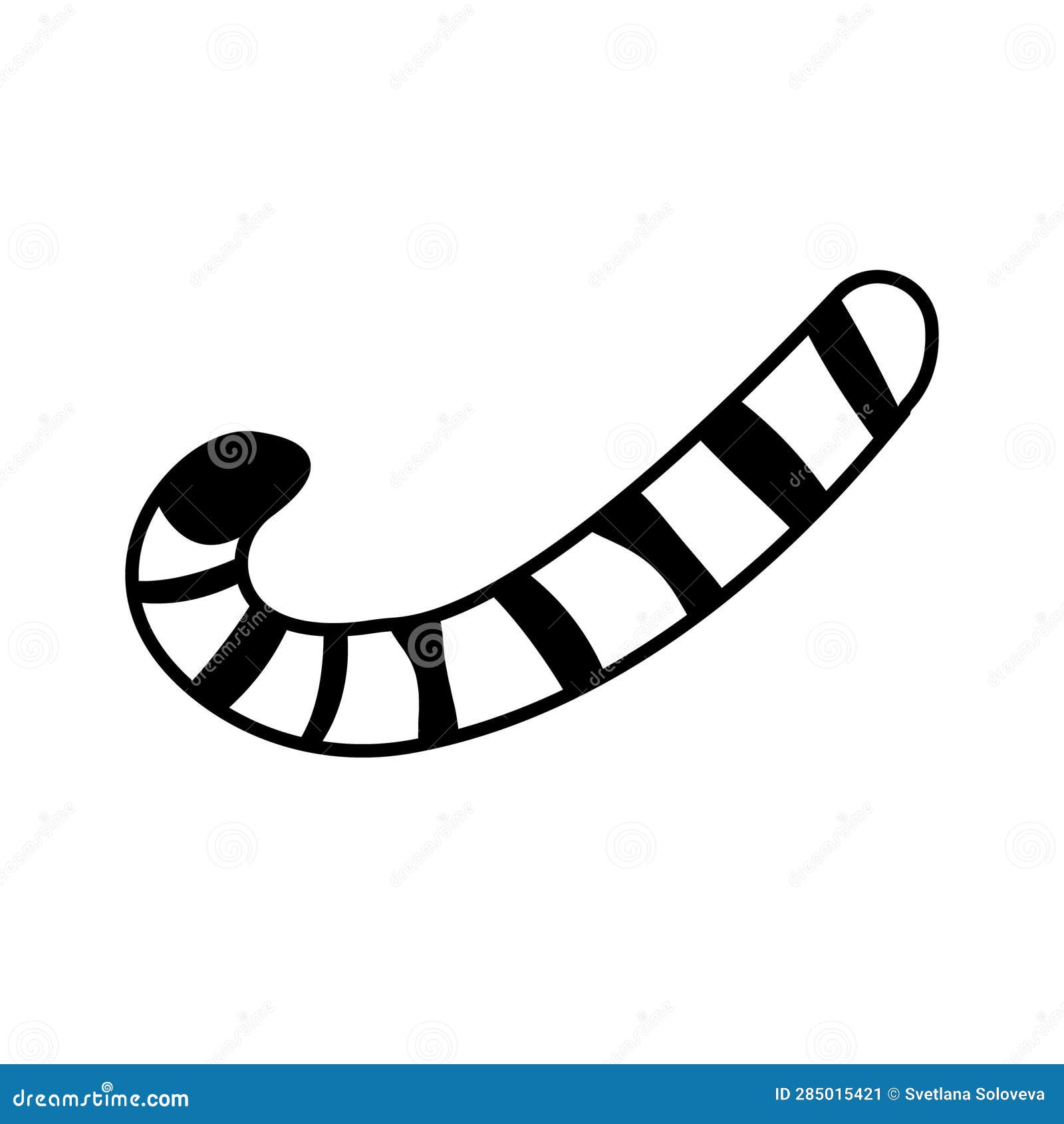 Vector Flat Outline Tiger Tail Stock Vector - Illustration of animal ...