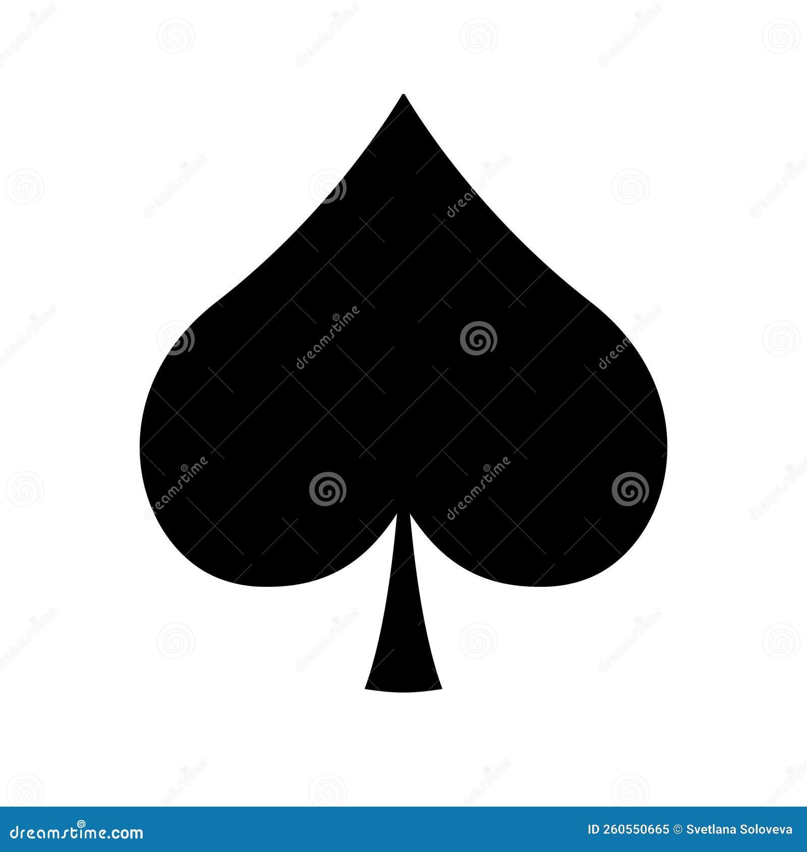 Vector Flat Peak Spades Card Sign Stock Vector - Illustration of card ...