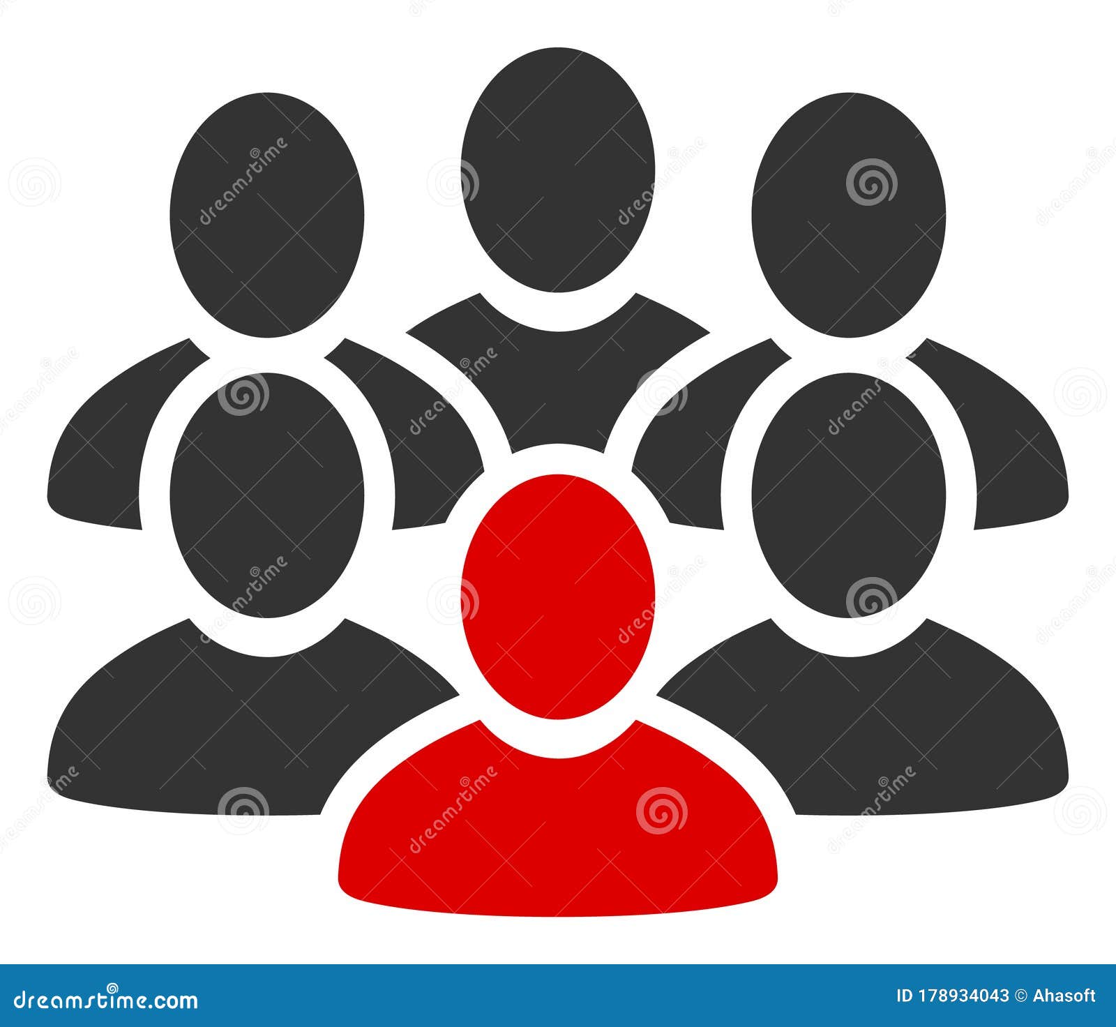 Vector Flat People Crowd Icon Stock Vector - Illustration of members ...