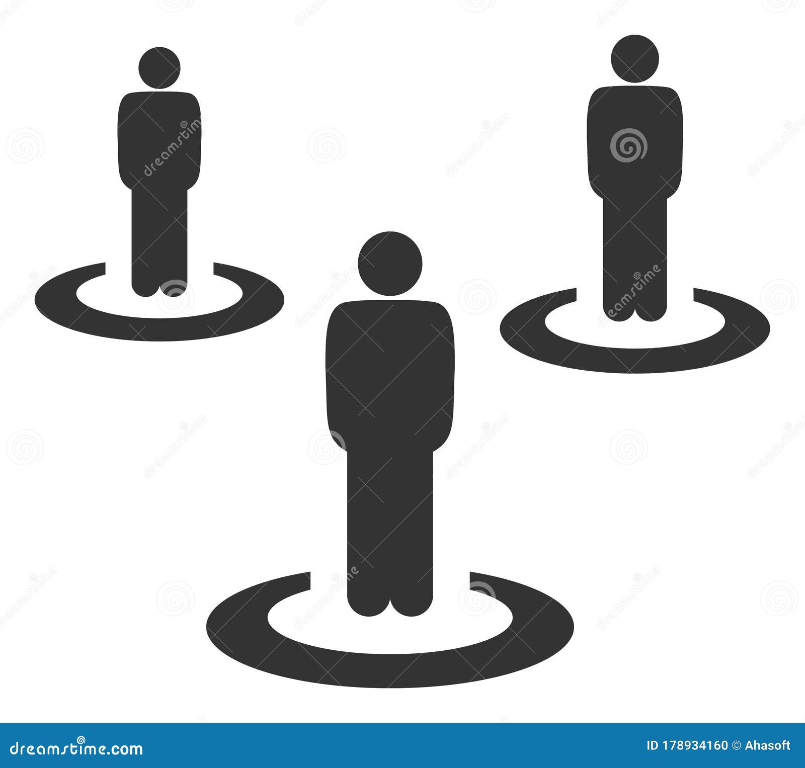 Vector Flat People Isolation Icon Stock Vector - Illustration of social ...