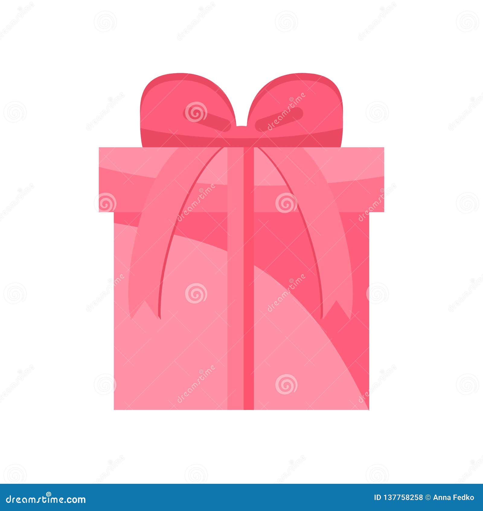 Vector flat pink Gift Icon stock vector. Illustration of celebrate ...