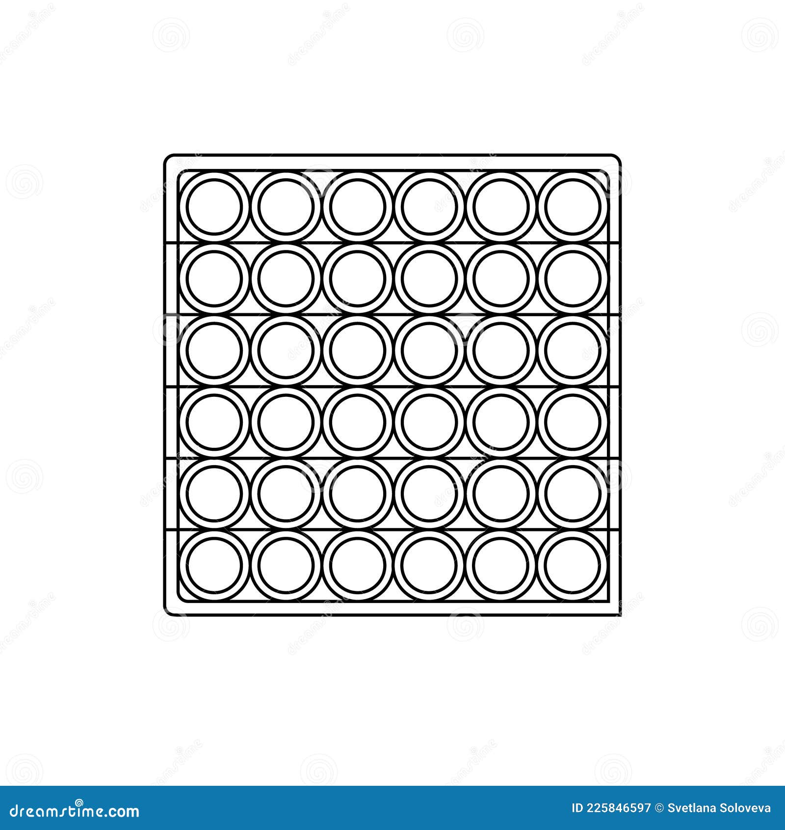 Simple Dimple Triple. Black And White Image. Vector Illustration ...