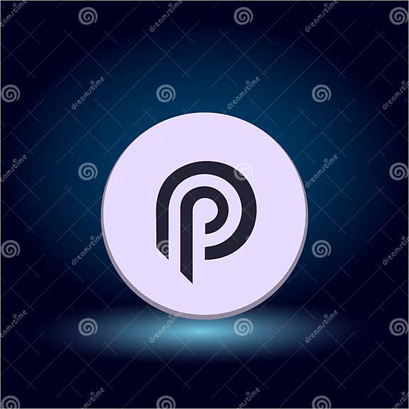 Vector Flat Pyth Network PYTH Token Symbol on Blue Background Editorial ...