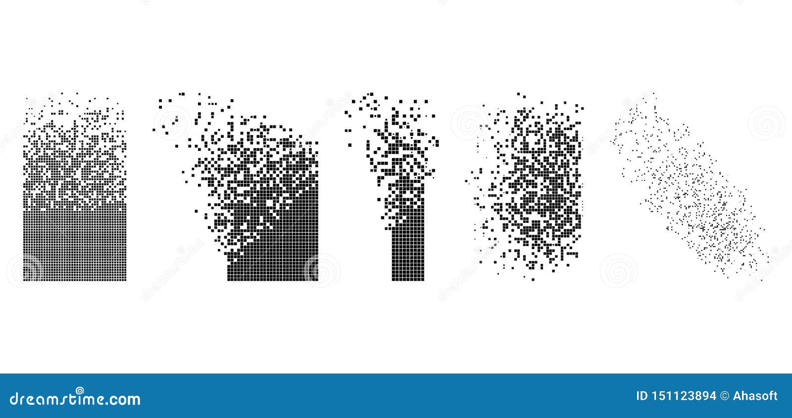 Rectangle Disintegration Into Pixels Or Effect Of Combining Many ...