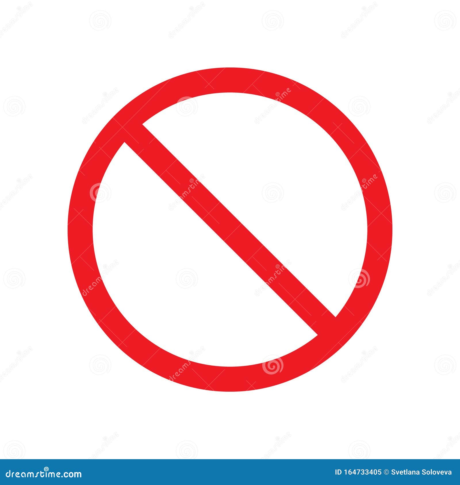 Vector Flat Red Crossed Circle Sign Template Stock Vector ...