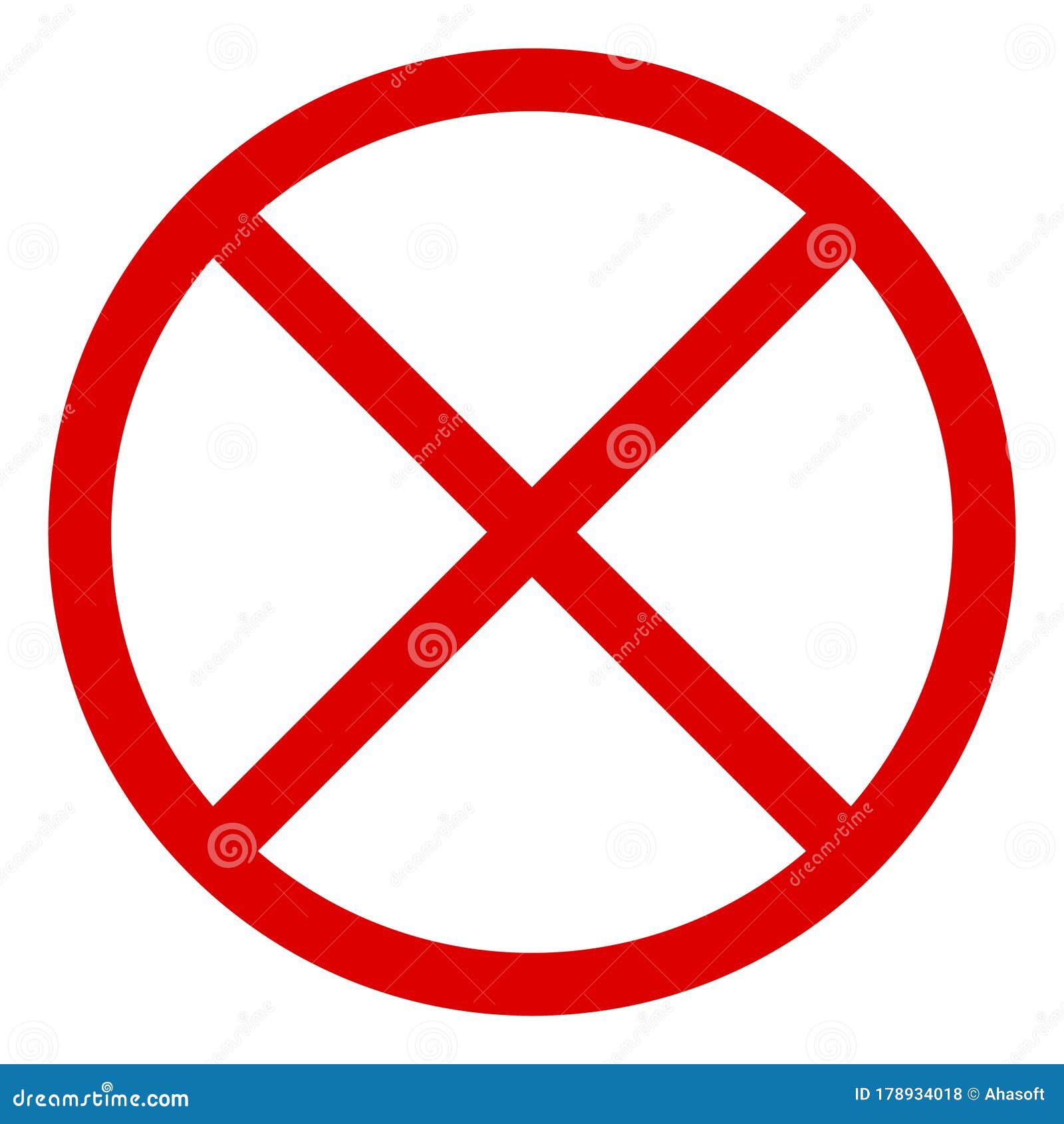 Vector Flat Restricted Icon Stock Vector - Illustration of caution ...