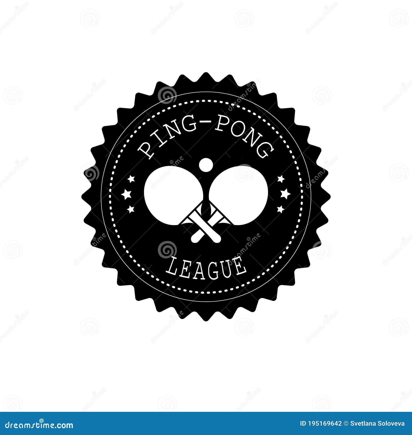 Vector Flat Retro Ping Pong Logo Stock Illustration - Illustration of ...