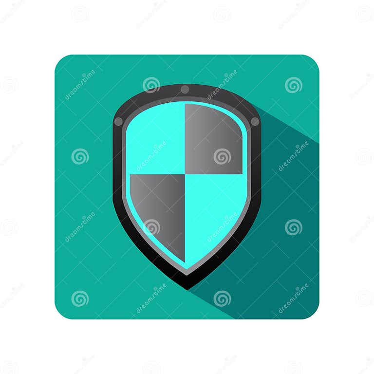 Vector Flat Safety Shield Icon Stock Vector - Illustration of coat ...