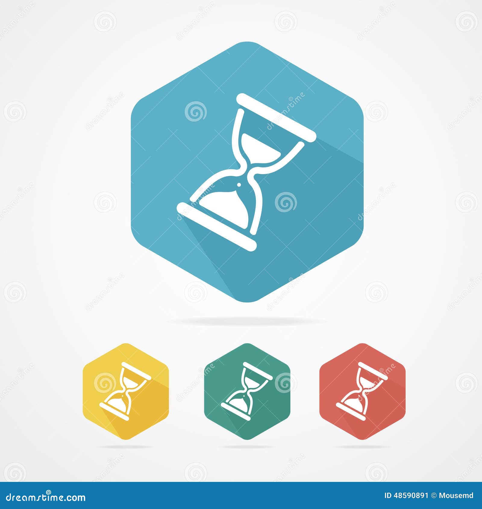 Vector Flat Sand Glass Clock Icons Set Stock Vector - Illustration of ...