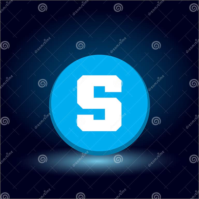 Vector Flat the Sandbox SAND Token Symbol on Blue Background Editorial ...