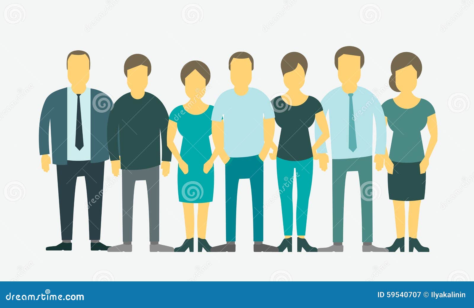 Vector Flat Set. Business Group Company Staff Stock Vector ...