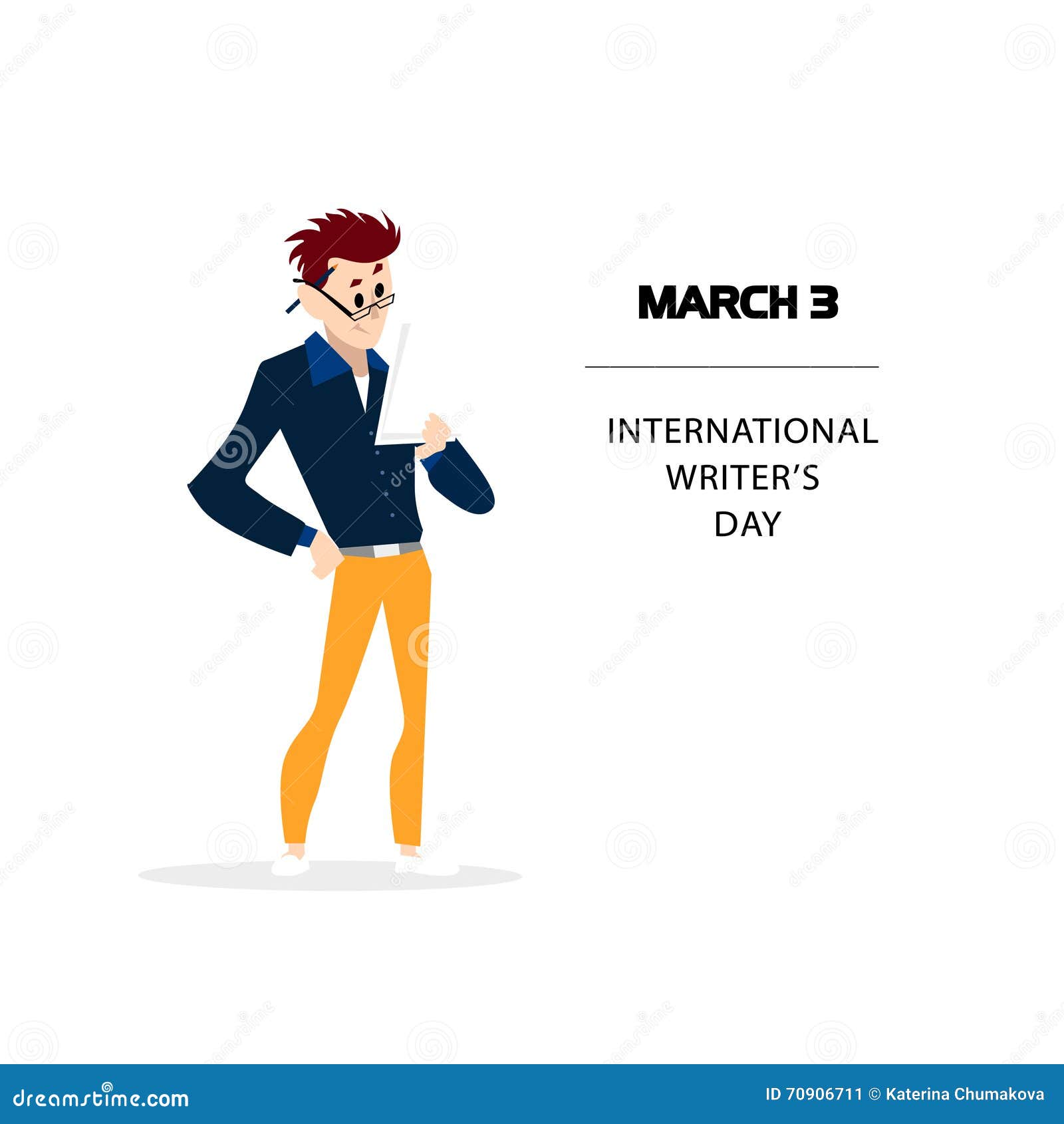 Vector Flat Simple Friendly Character Isolated. Stock Vector ...