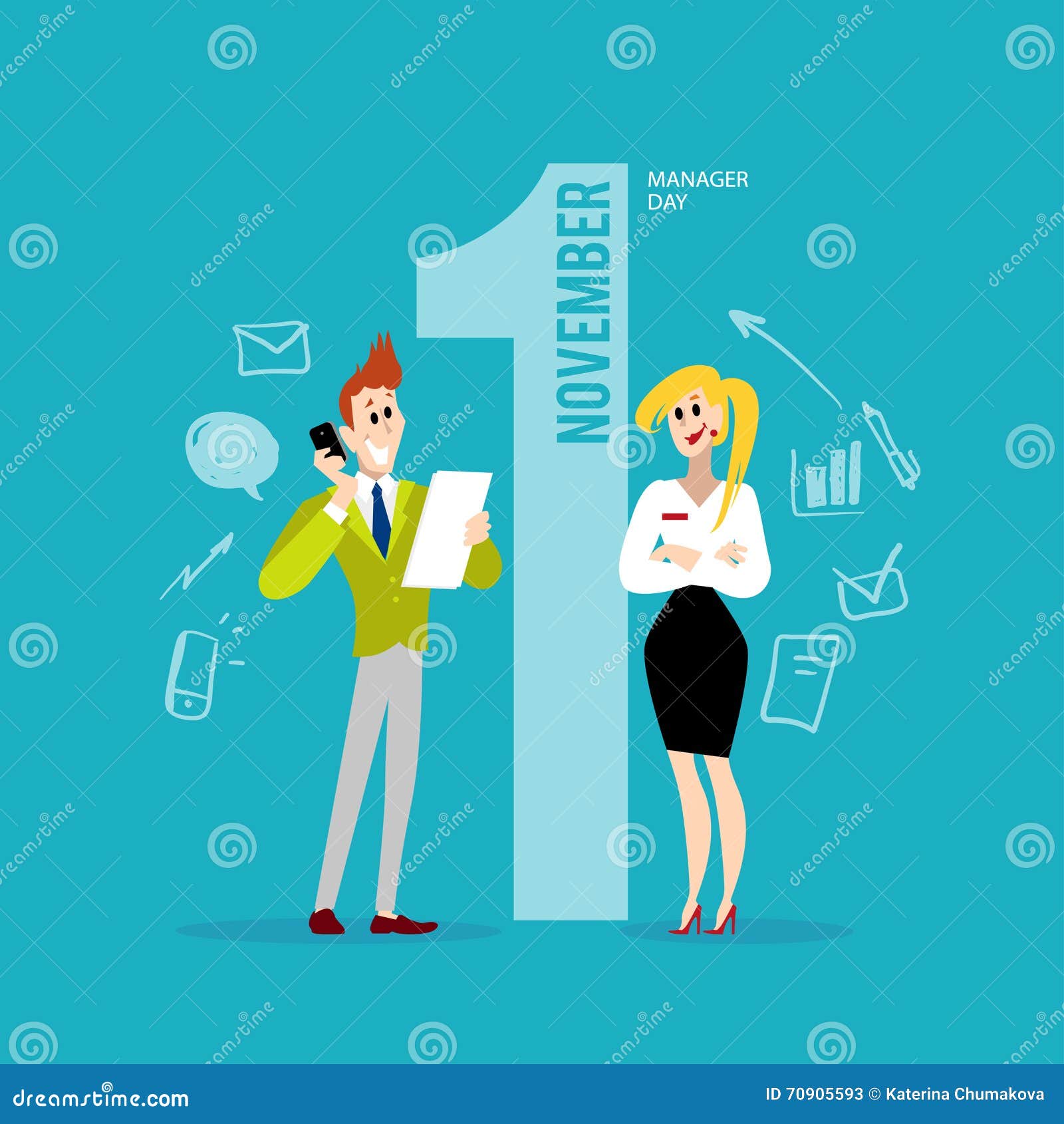 Vector Flat Simple Friendly Character . Stock Vector - Illustration of ...