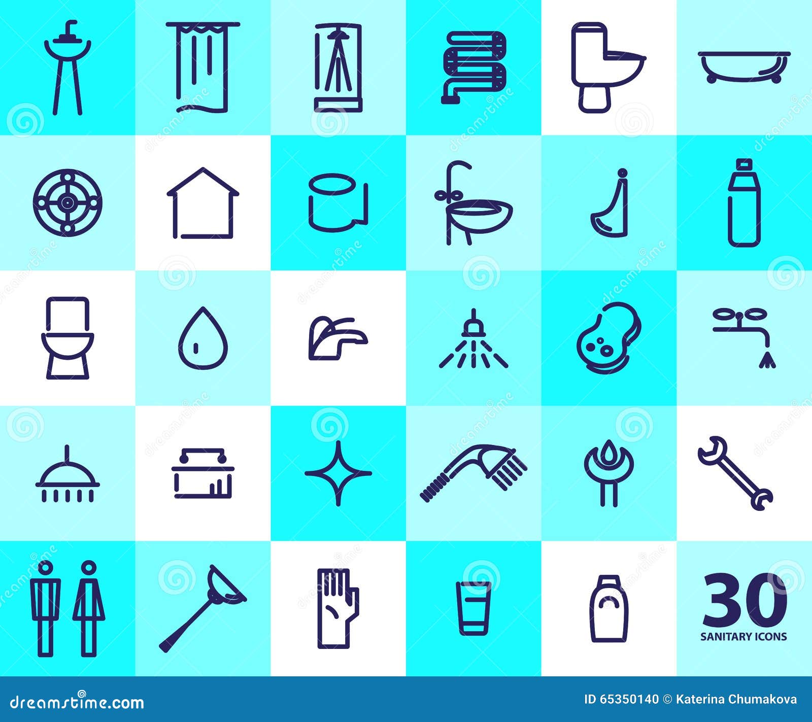 Vector Flat Simple Illustration of Sanitary Icons Stock Vector ... Vector Flat Simple Illustration of Sanitary Icons Stock Vector ...