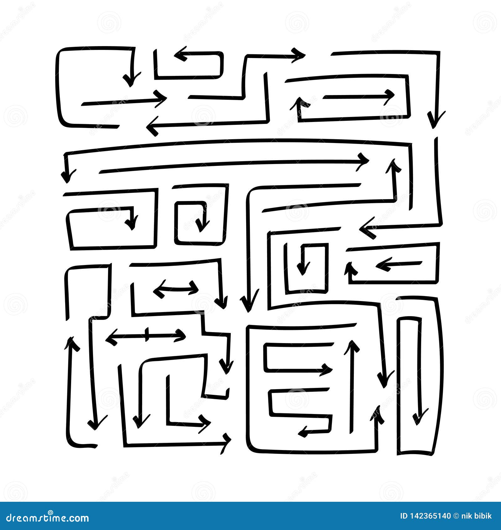 Vector Flat Sketch Arrows Set. Square Rectangular Stock Vector ...