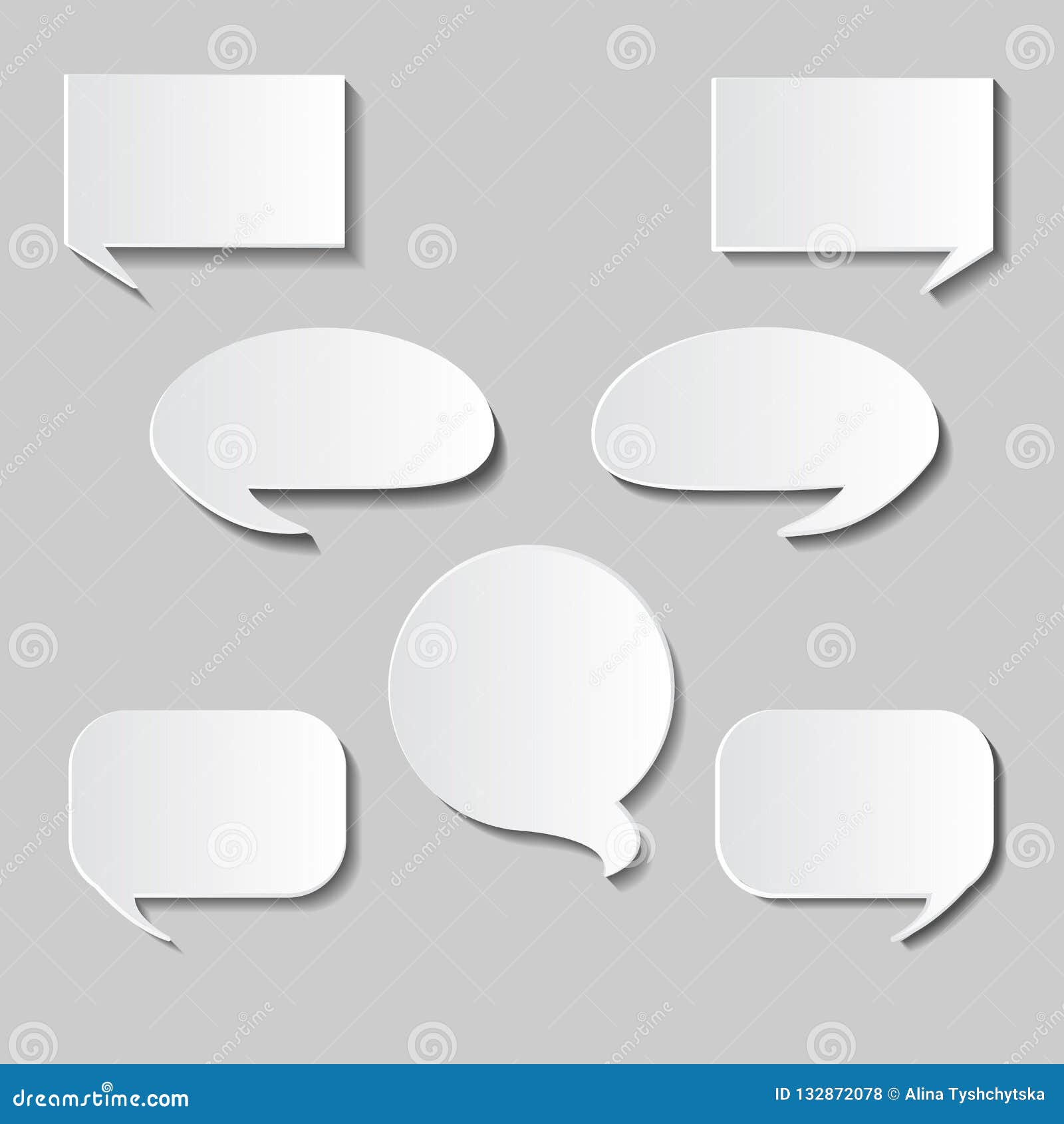 Vector Flat Speech Bubbles. Modern Classic Design Speech Bubbles. Stock ...