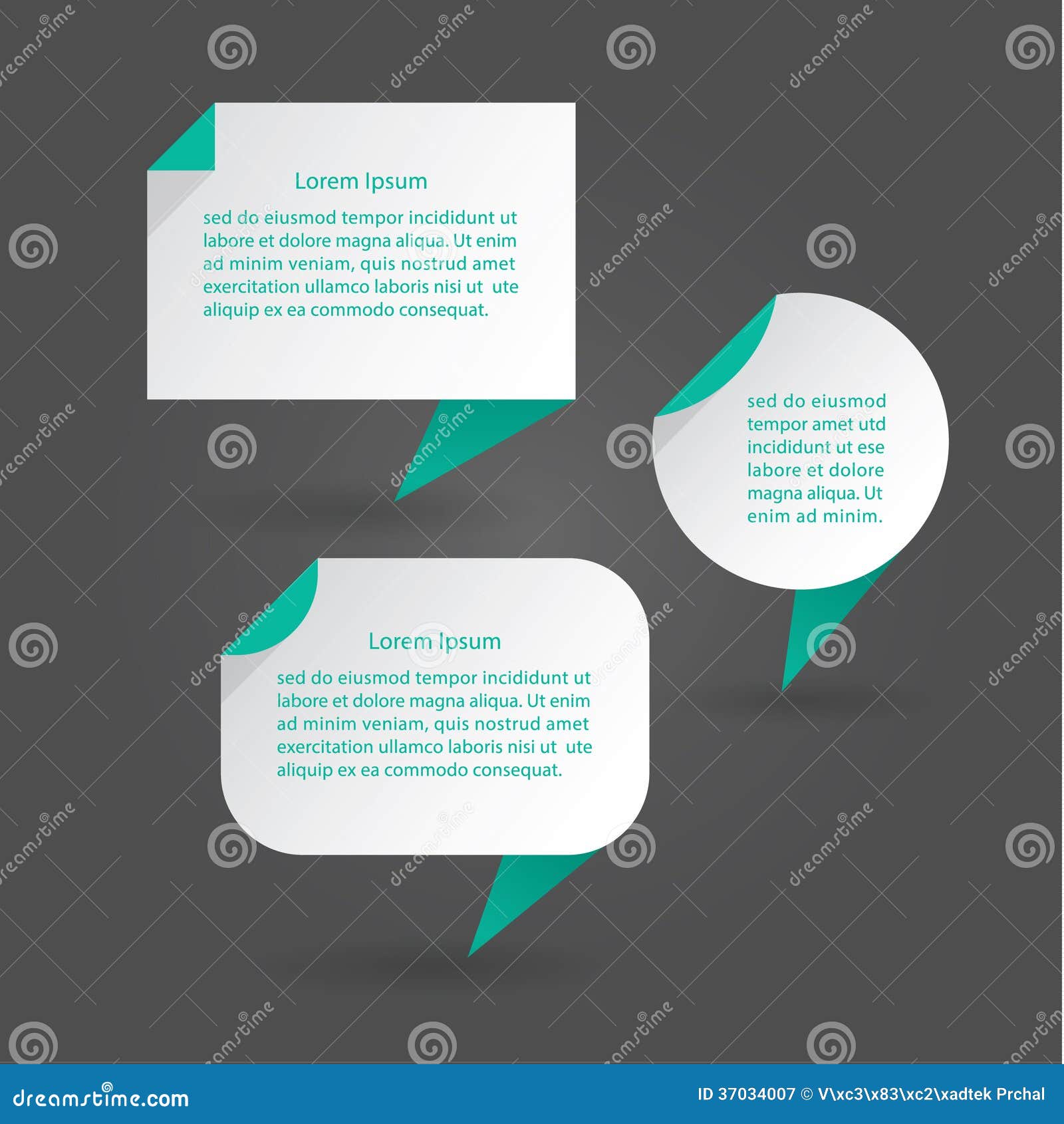 Vector Flat Speech Bubbles. Modern Design Speech Bubbles with Dr Stock ...