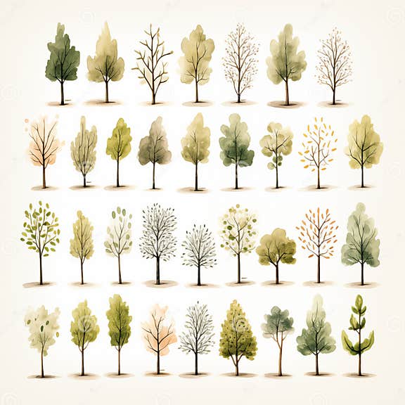 Vector Flat Sprite Sheets of Flowers or Trees Ai-generated Stock ...