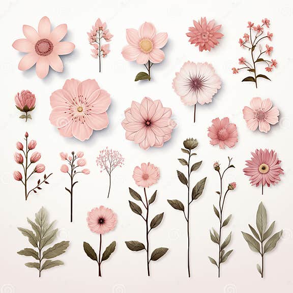 Vector Flat Sprite Sheets of Flowers or Trees Ai-generated Stock ...