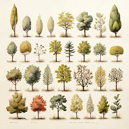 Vector Flat Sprite Sheets of Flowers or Trees Ai-generated Stock ...