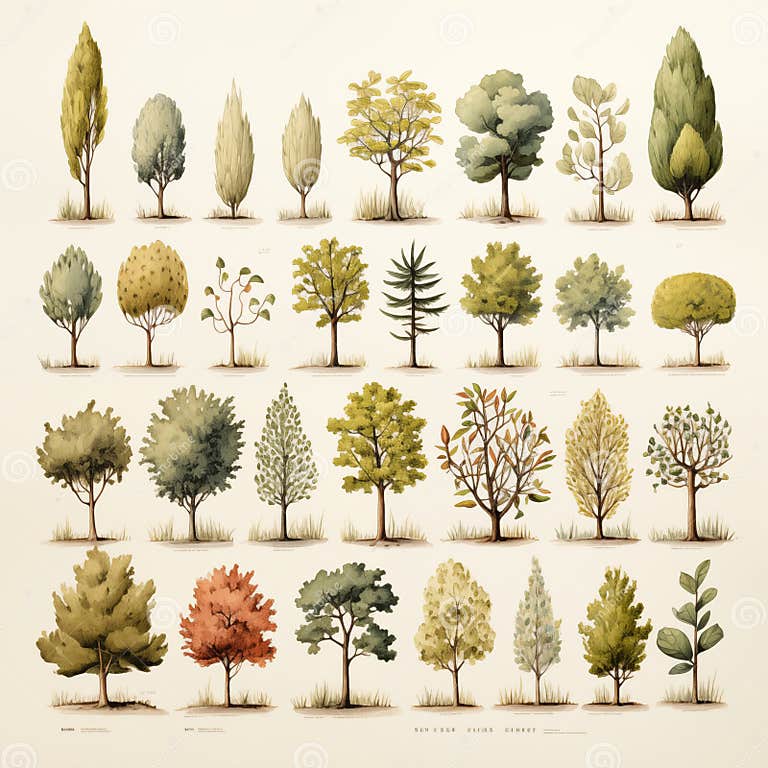 Vector Flat Sprite Sheets of Flowers or Trees Ai-generated Stock ...