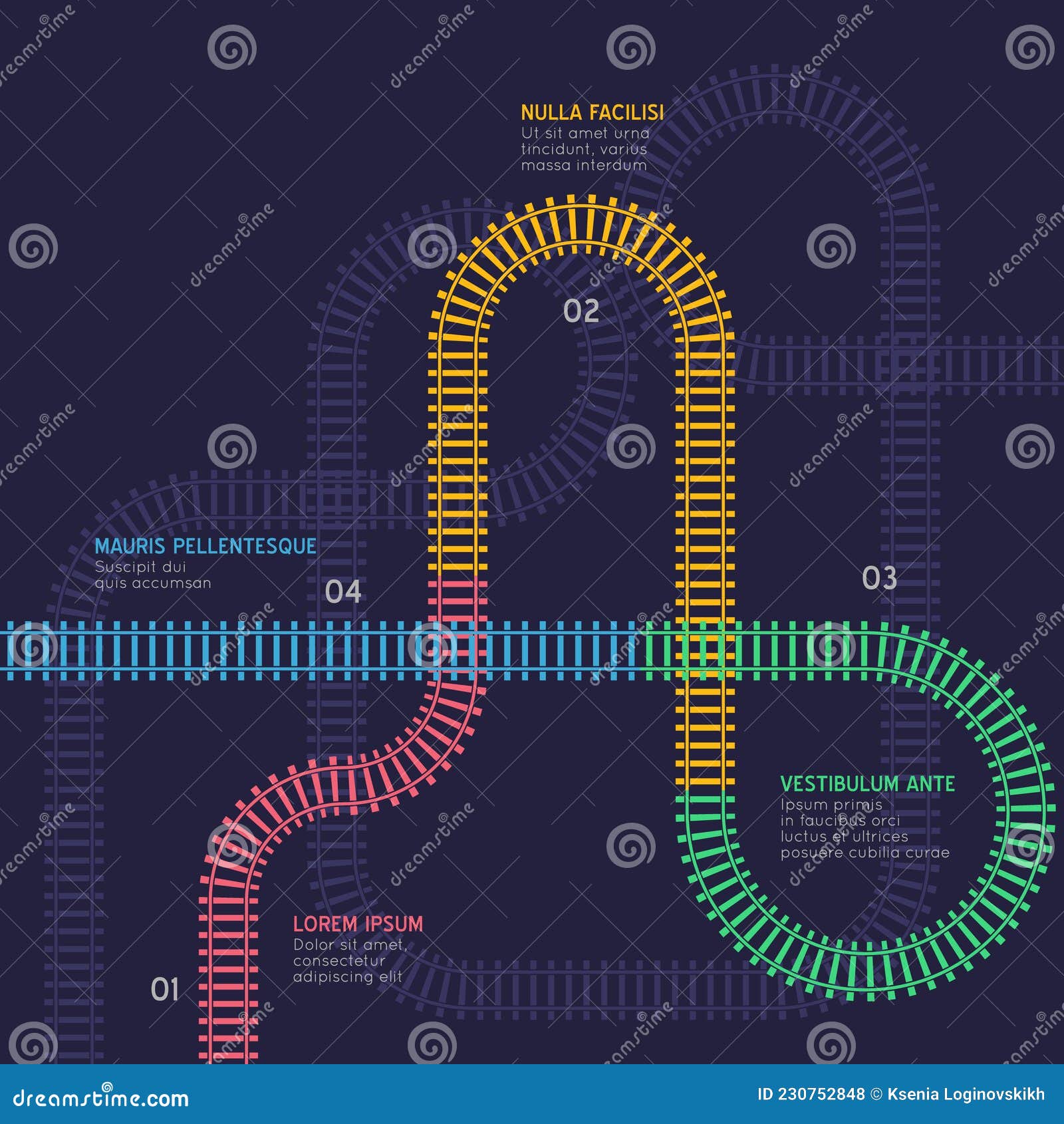 Vector Flat Style Ciry Railway Scheme. Subway Stations Map Top View ...