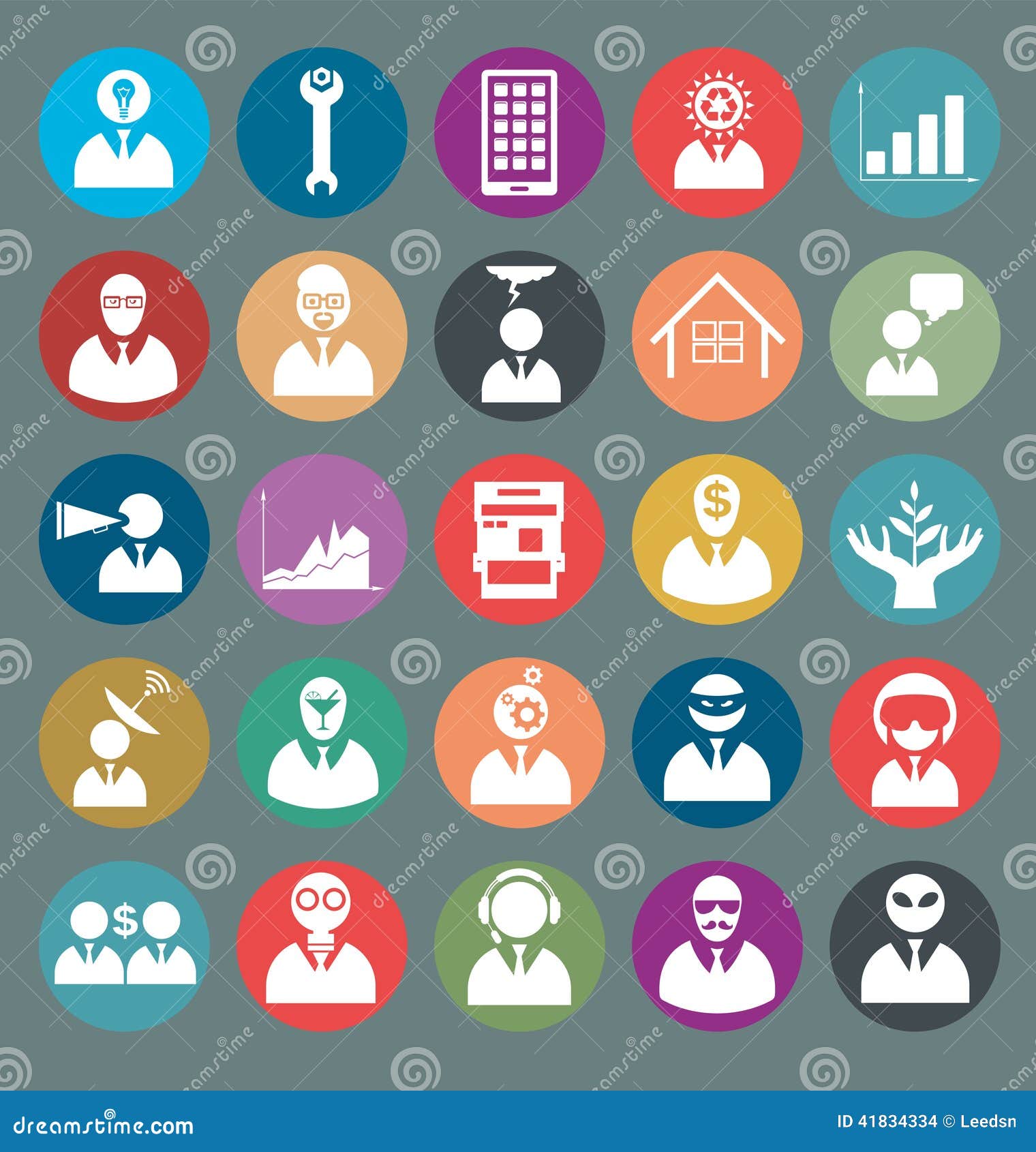 Vector Flat Style Icons stock vector. Illustration of creative - 41834334